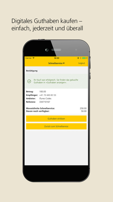 „PostFinance Mobile“ im App Store
