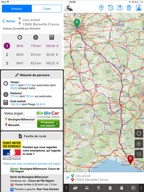 ViaMichelin : GPS, Trafic, Itinéraire dans l’App Store
