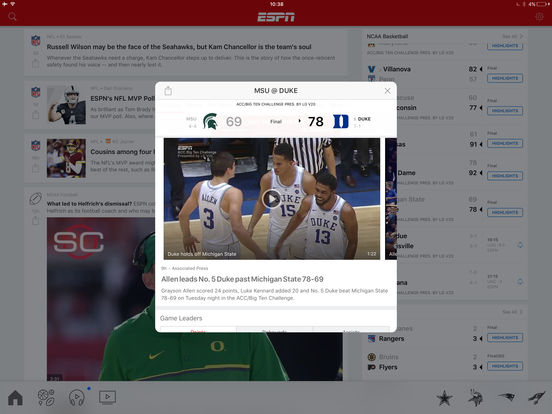 ESPN - Get scores, news, and watch live sports on the App Store